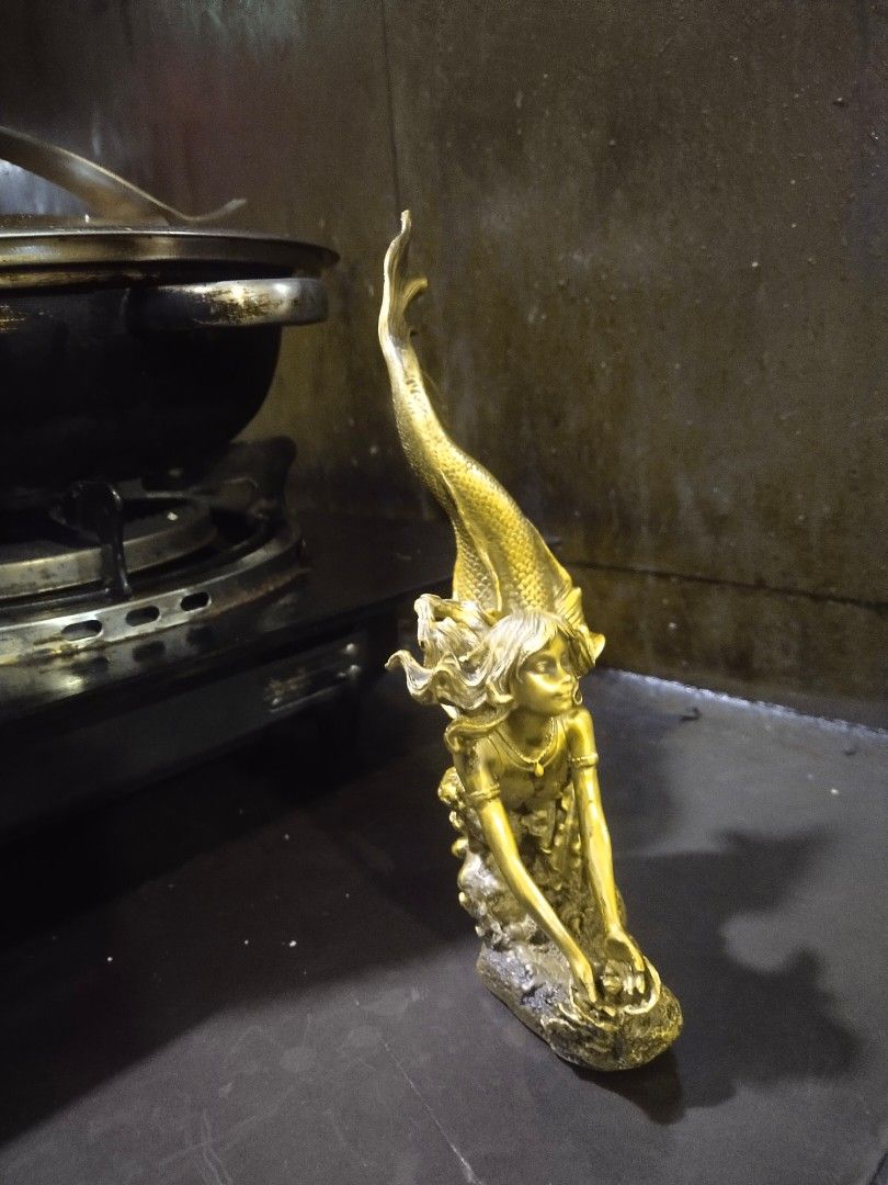 Brass mermaid statue display, Hobbies & Toys, Memorabilia ...