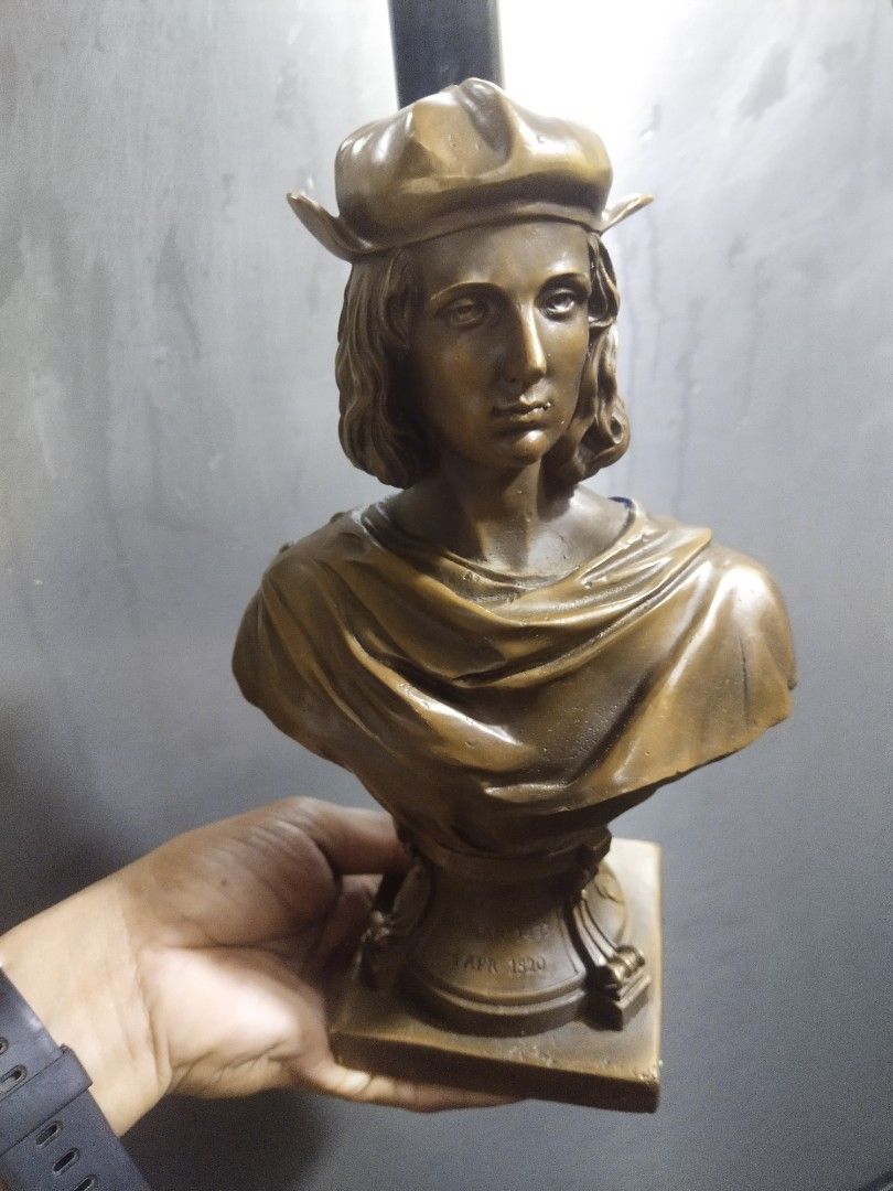 Brass Raphael head bust statue display, Hobbies & Toys, Memorabilia ...