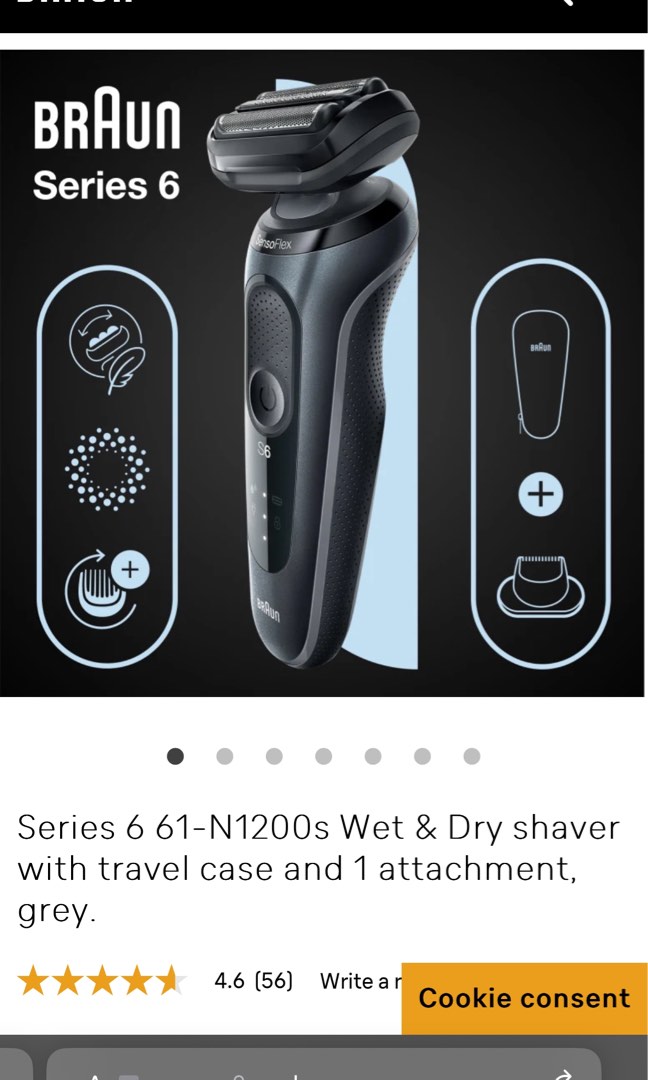 Braun Series 6 model 61-N1200s, Beauty & Personal Care, Men's Grooming ...