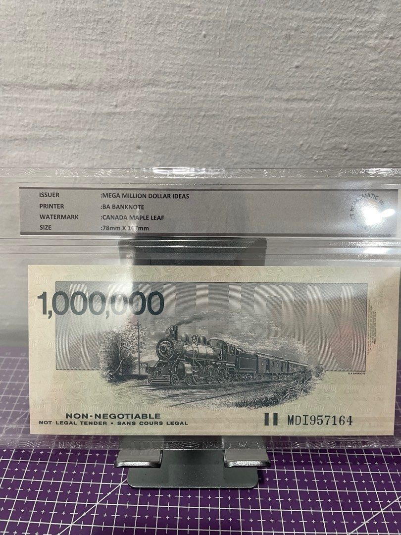 Canada $1 Million-BA Banknote Testnote, Hobbies & Toys, Memorabilia ...