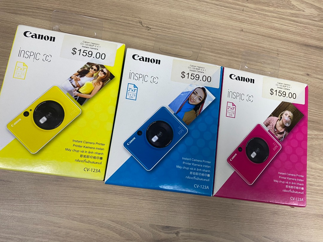 Canon Inpsic CV-123-BGP 2-in-1 Instant Camera, Photography, Cameras on Carousell