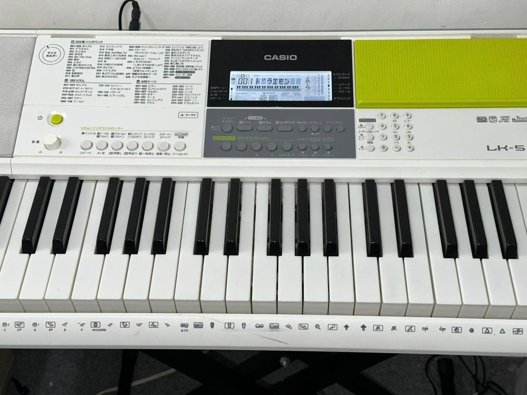 Casio LK-511 Optical Navigation Keyboard 61 Keys with Touch Response Semi-Weighted with Sustain ...