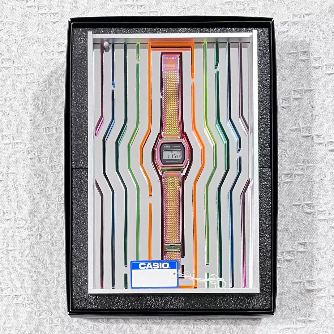 Casio Rainbow A1000PRW Digital Watch, Men's Fashion, Watches ...