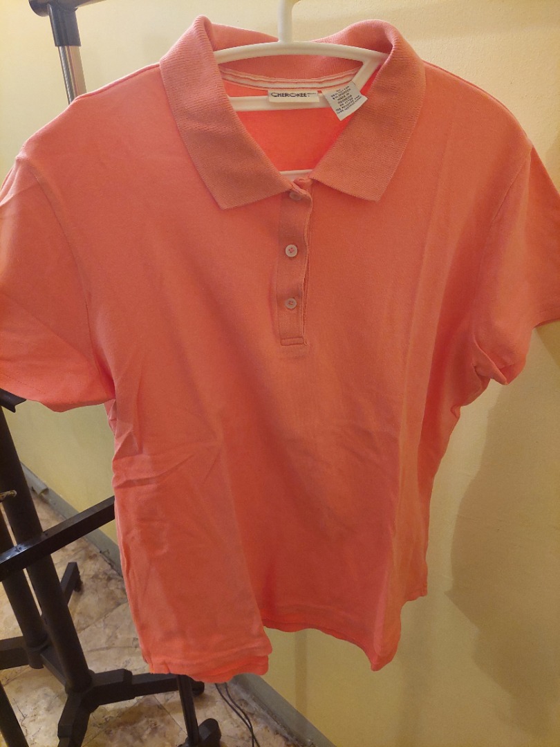 Cherokee Peach Polo Shirt, Women's Fashion, Tops, Shirts on Carousell