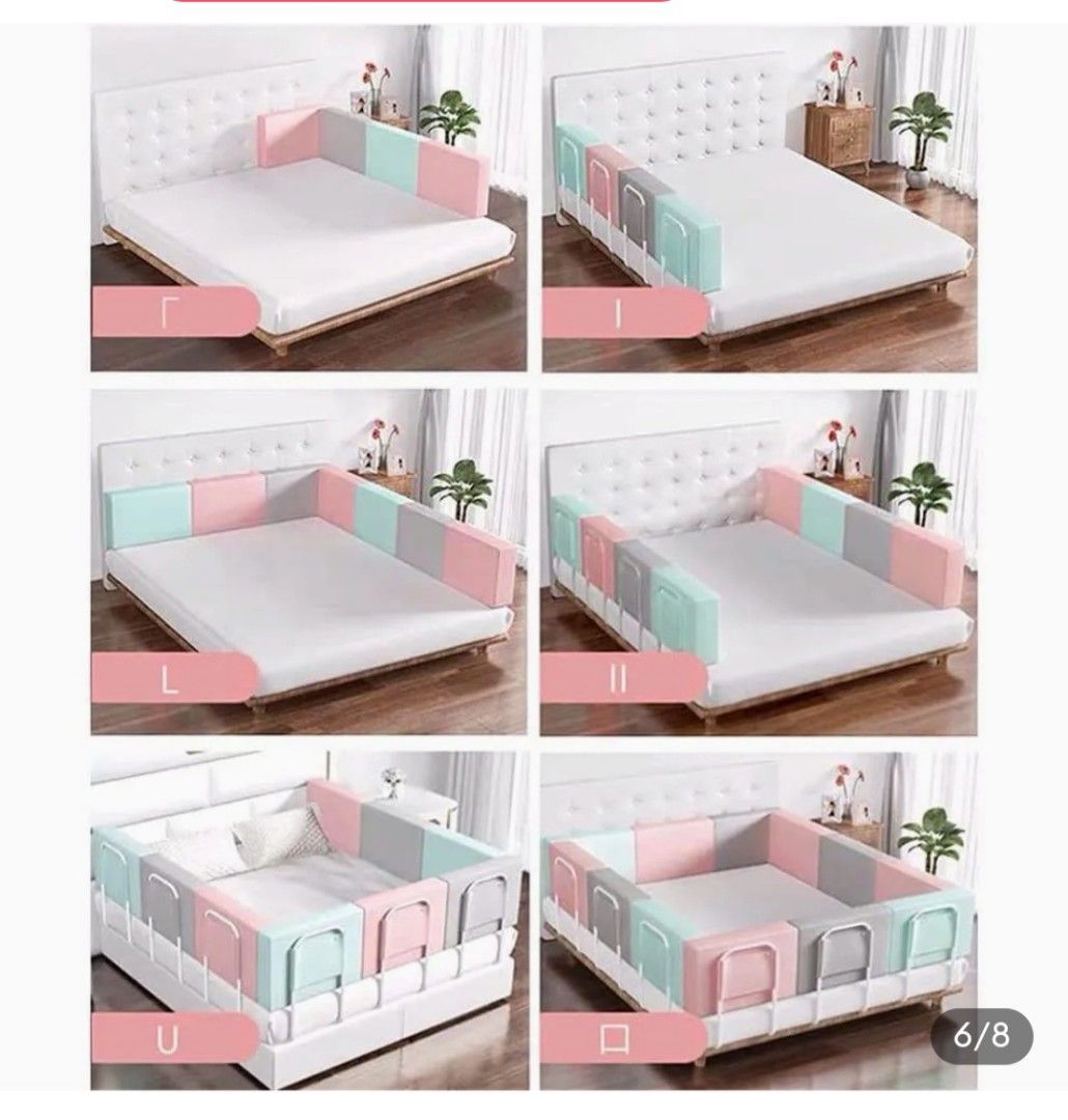 Children's Bed Barriers - Bed Fence Kids Safety Guardrail, Babies ...