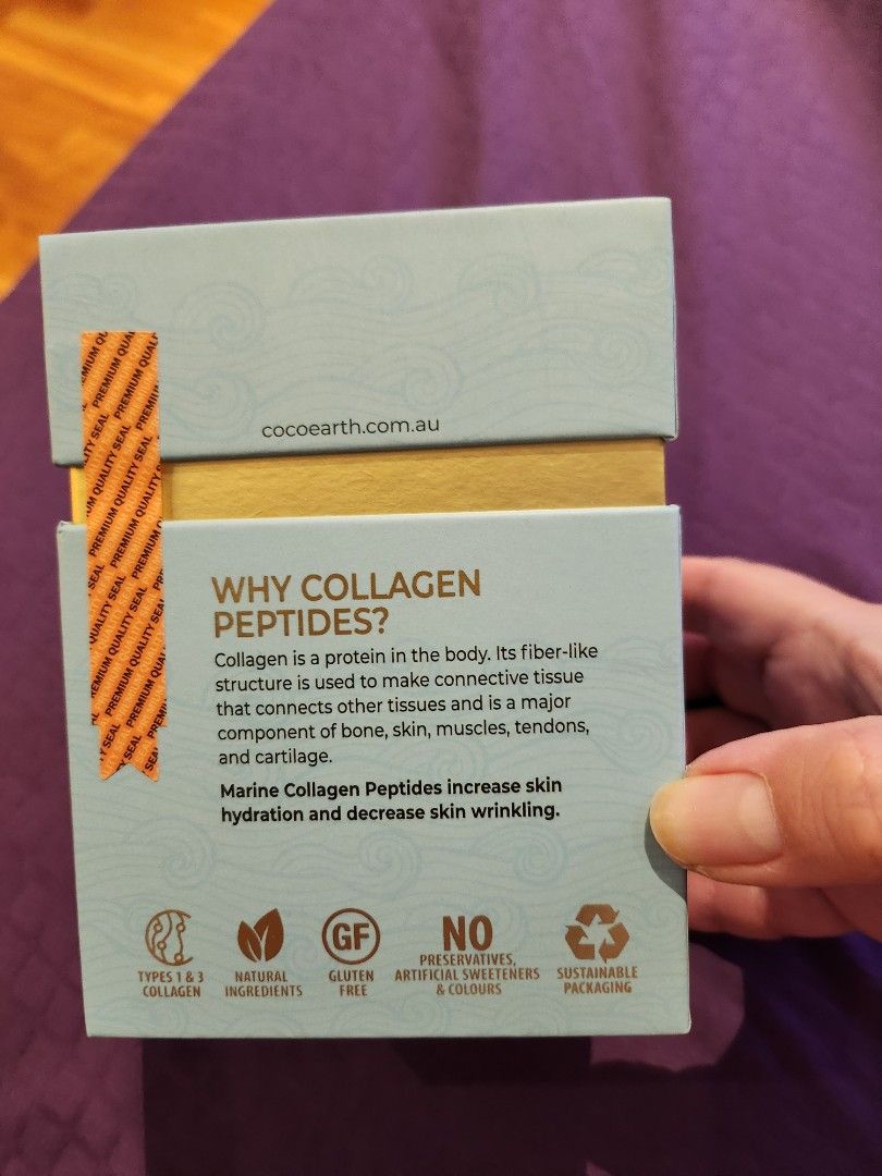 Coco Earth Marine Collagen Peptides, Health & Nutrition, Health ...