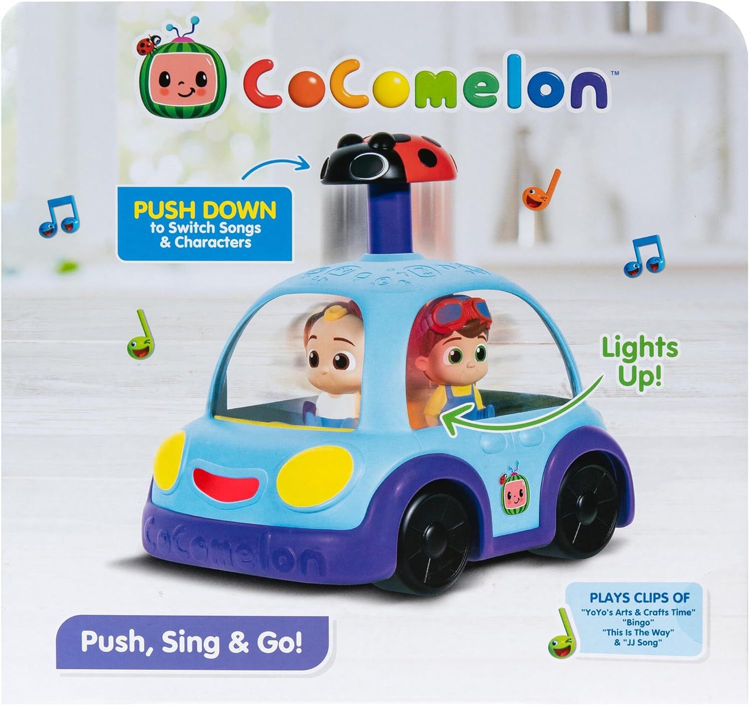 CoComelon Push ‘N Sing Family Car - Interactive Musical Light-Up Car ...