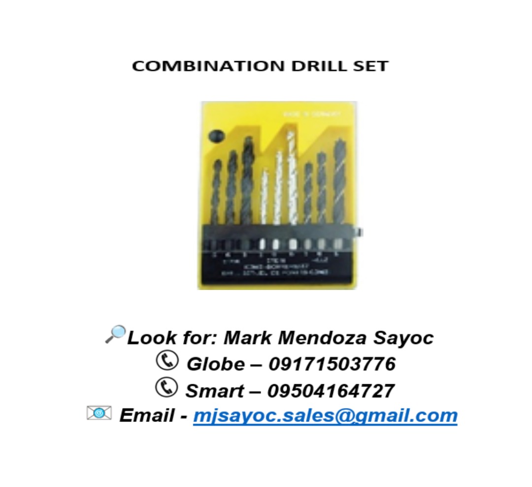COMBINATION DRILL SET, Commercial & Industrial, Construction Tools ...