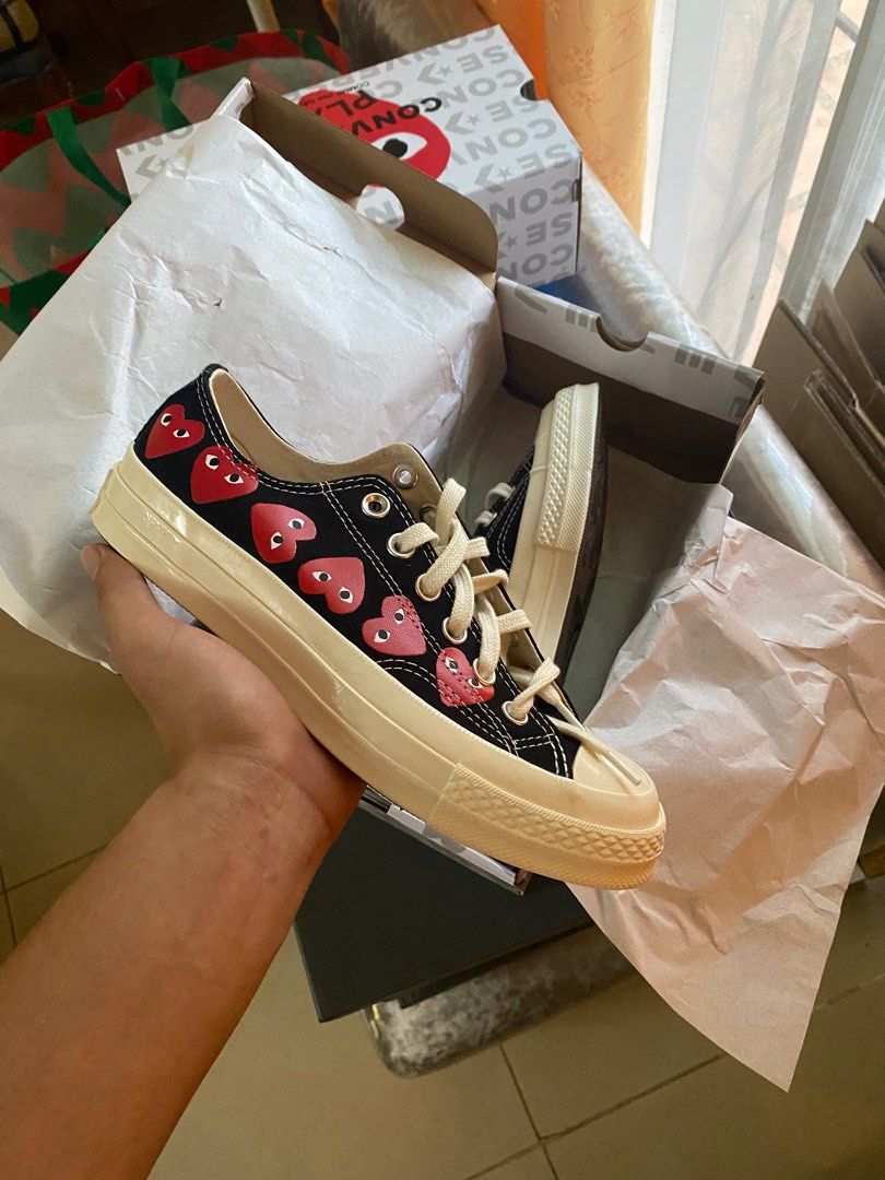 Converse CDG Multiheart, Women's Fashion, Footwear, Sneakers on Carousell