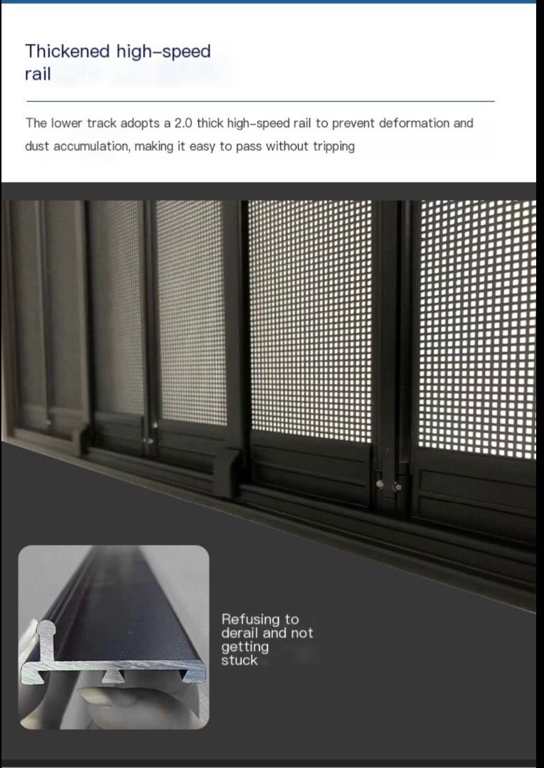 Diamond Mesh Folding Screen Door: Stylish Anti-Theft Solution with ...
