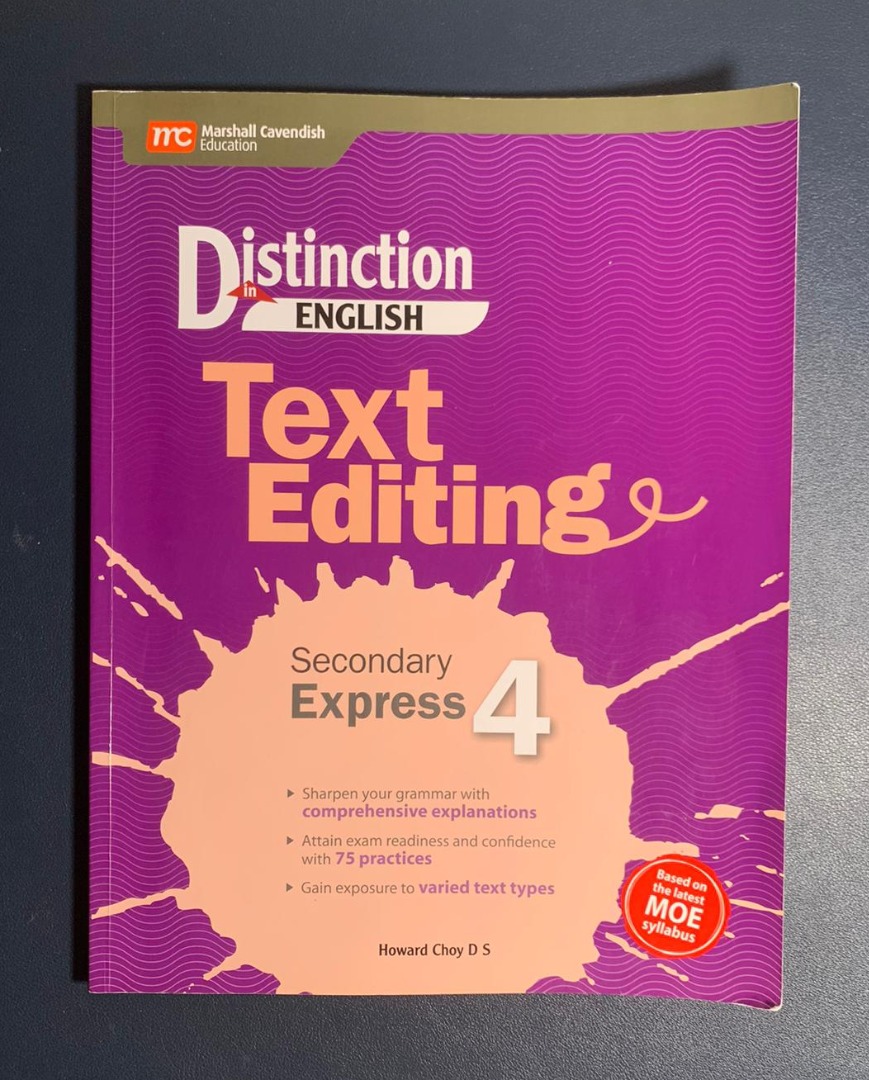 Distinction in English Text editing Secondary 4 Express, Hobbies & Toys ...