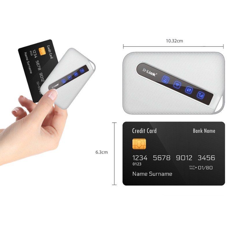 D-Link Sleek Design 4G LTE Wireless Mobile Portable Sim Card Mifi Wifi ...