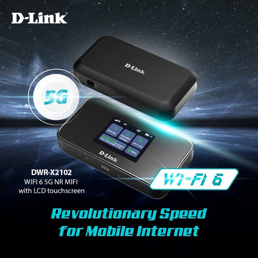 D-Link WiFi 6 5G NR MIFI with TFT LCD Touchscreen 4G/5G Sim Card Router ...