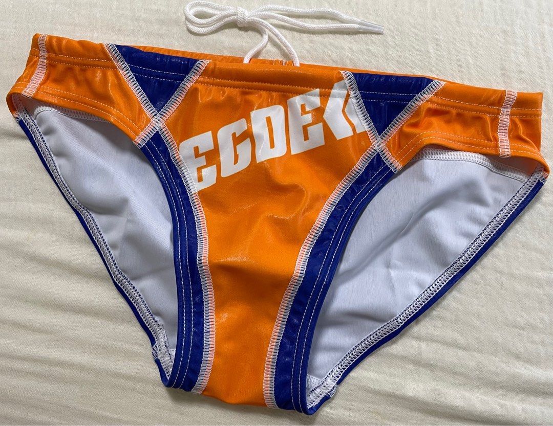 EGDE LWX Super Low Rise Bikini Swimming Trunk, Orange, Men's Fashion ...