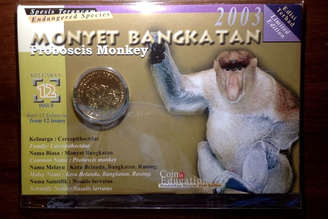 Endangered Animals Tahun Y2003 no.12 Proboscis Monkey / Haiwan Terancam ...