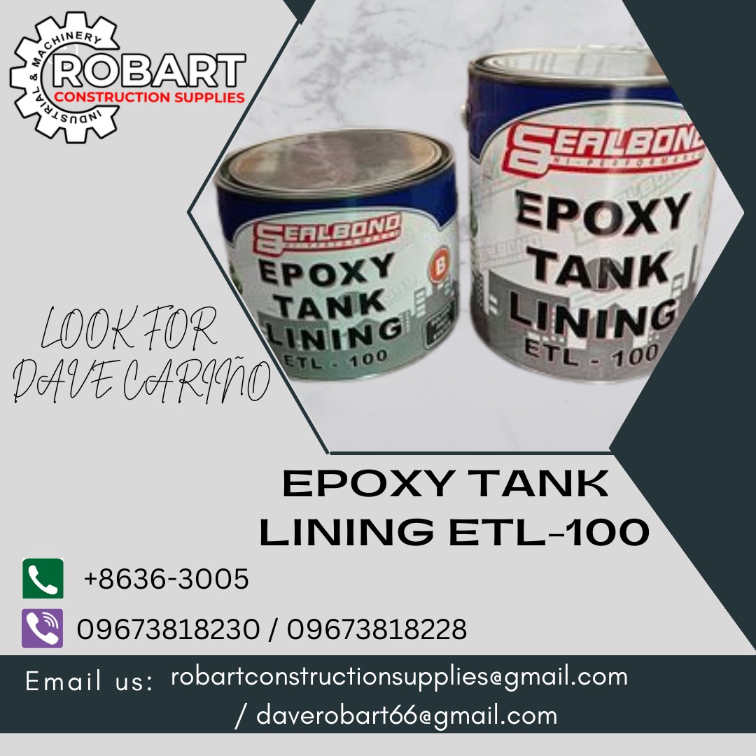 EPOXY TANK LINING ETL-100, Commercial & Industrial, Construction Tools ...