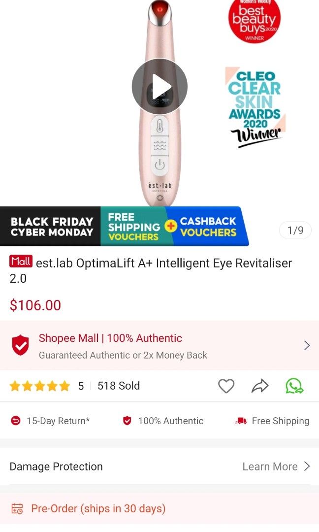 Est.lab OptimalLift A+ Intelligent Eye Revitaliser 2.0, Beauty ...