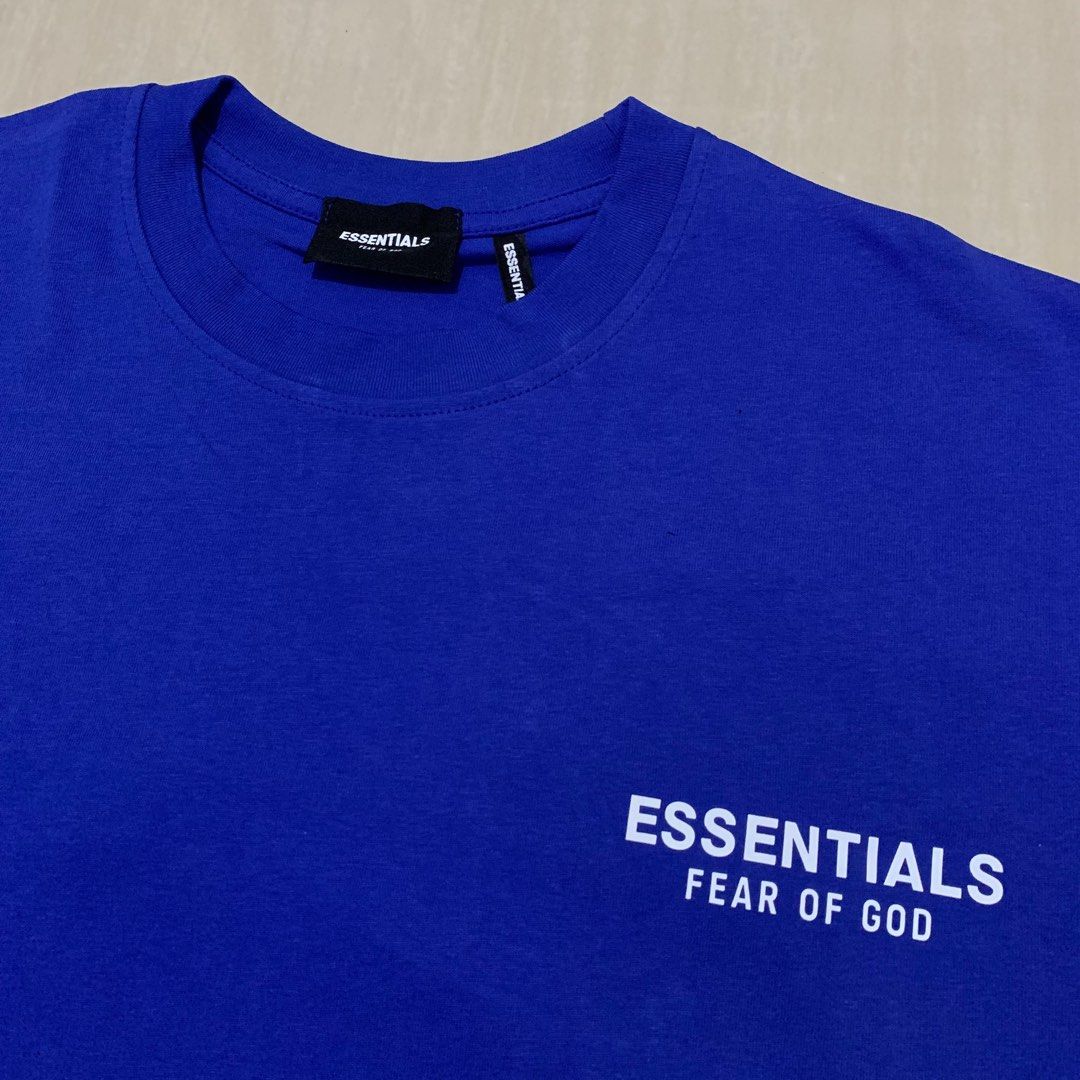 FEAR OF GOD ESSENTIALS x TMC CRENSHAW T SHIRT (Blue), Men's Fashion ...