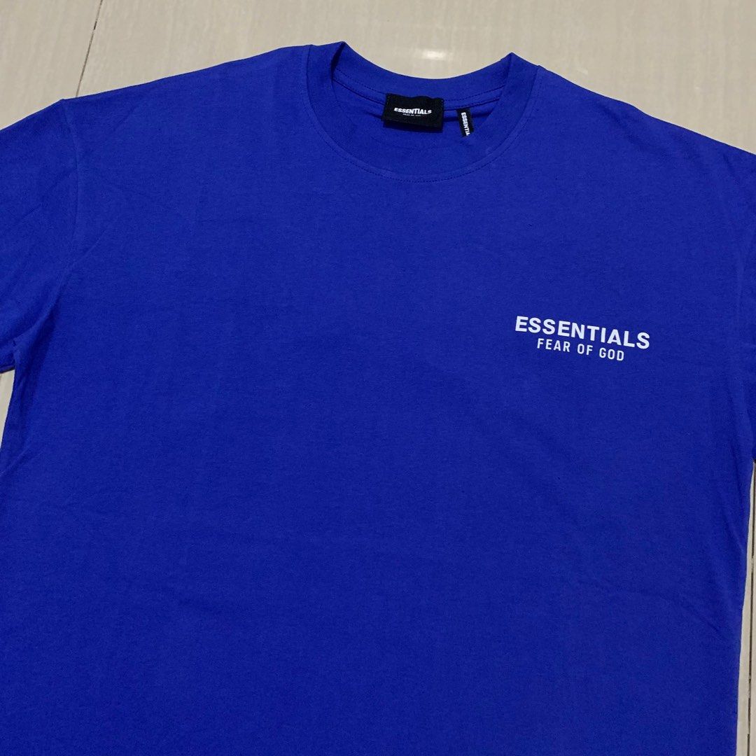 FEAR OF GOD ESSENTIALS x TMC CRENSHAW T SHIRT (Blue), Men's Fashion ...