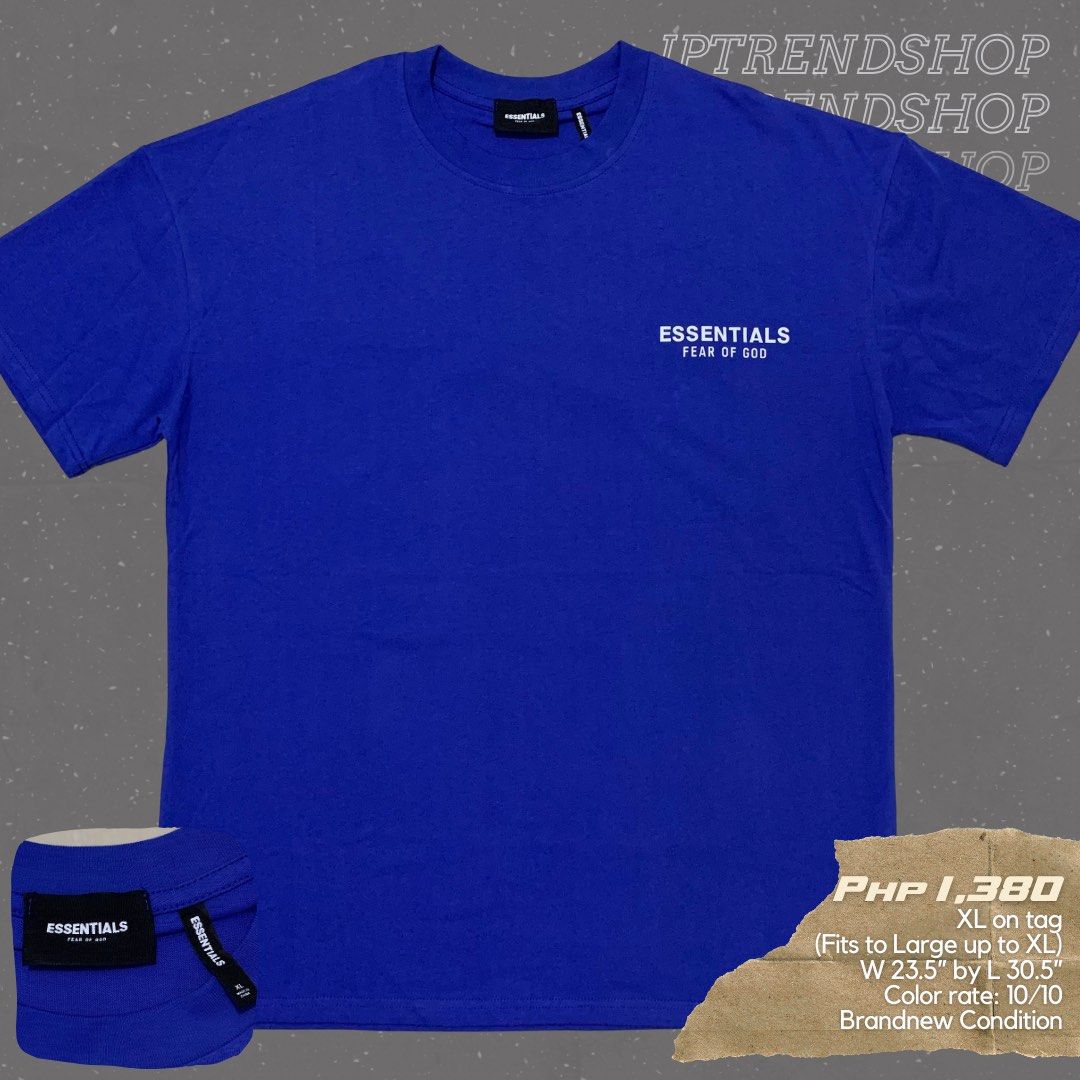 FEAR OF GOD ESSENTIALS x TMC CRENSHAW T SHIRT (Blue), Men's Fashion ...