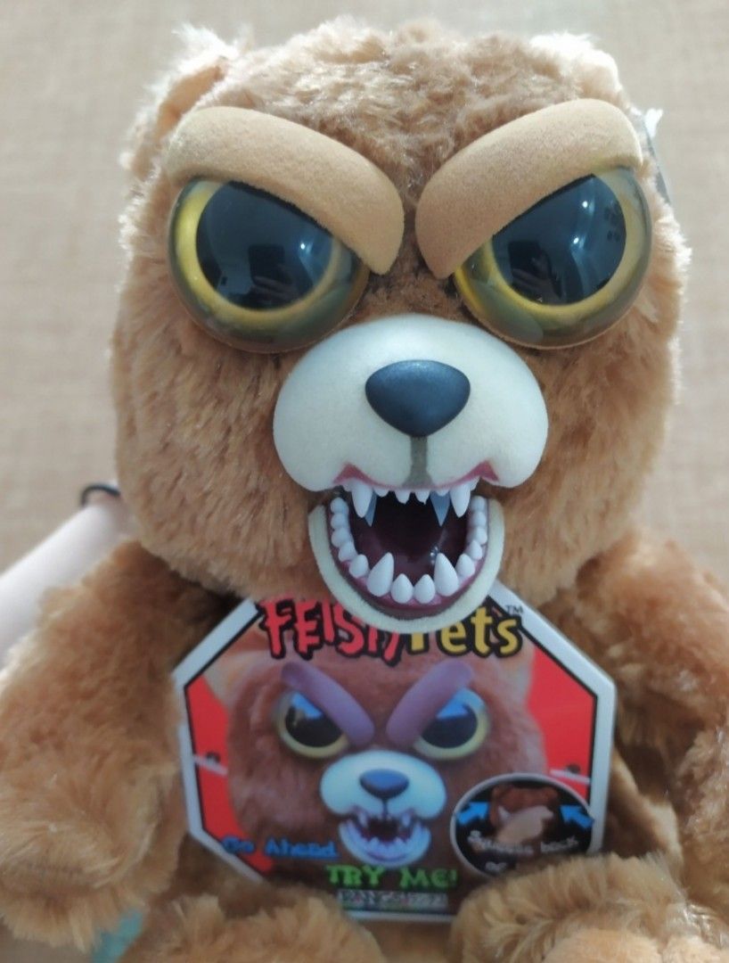 Feisty Pets Teddy Bear Soft Toy, Hobbies & Toys, Toys & Games on Carousell