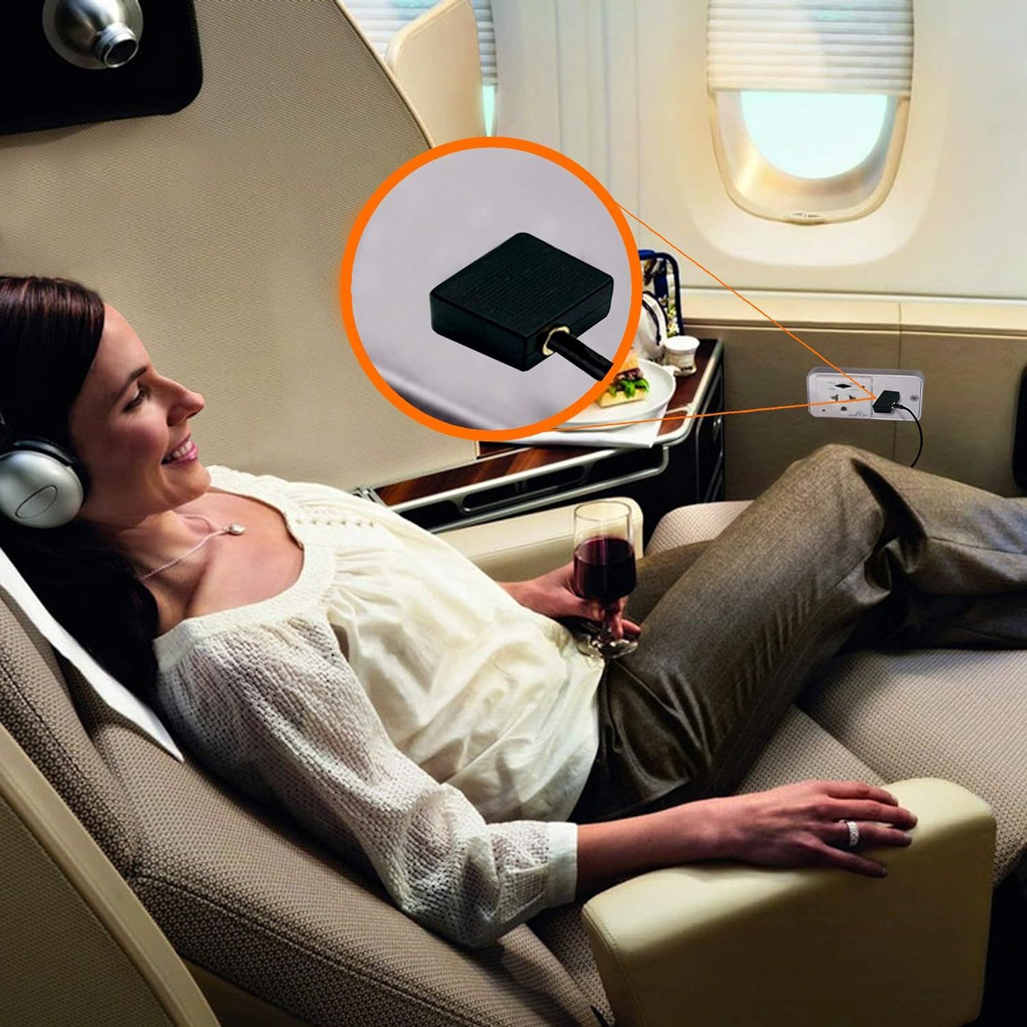 Gold Plated Airplane Flight Headphone Adapters (Pack of 2) | Allows you ...