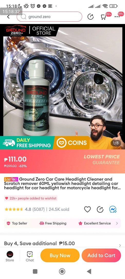 Ground Zero Headlight Cleaner, Furniture & Home Living, Cleaning & Homecare Supplies, Cleaning ...