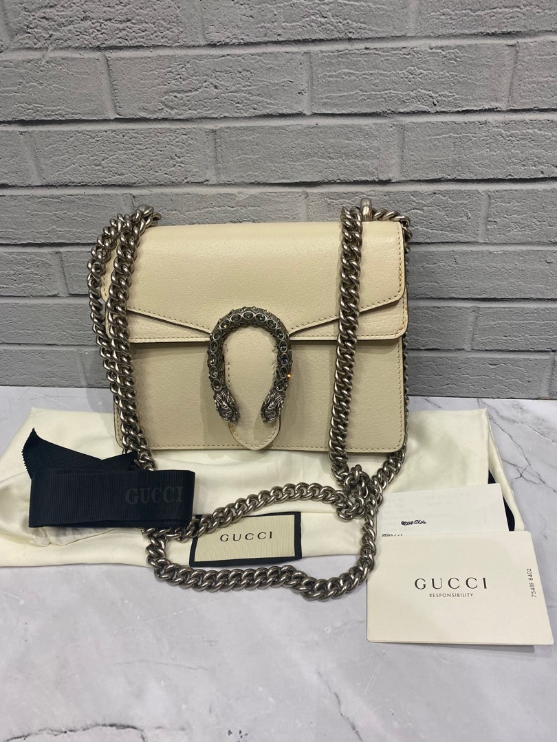 GUCCI dionysus chain ivory small 2019 size 20x14x5 PS 140 dustbag, box ...