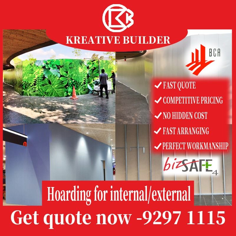 Hoarding works/gypsum board hoarding with PE/metal hoarding/hoarding ...