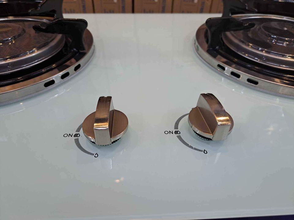 Hyundai Double Infrared Ceramic Burner White Gas Stove Tempered Glass ...