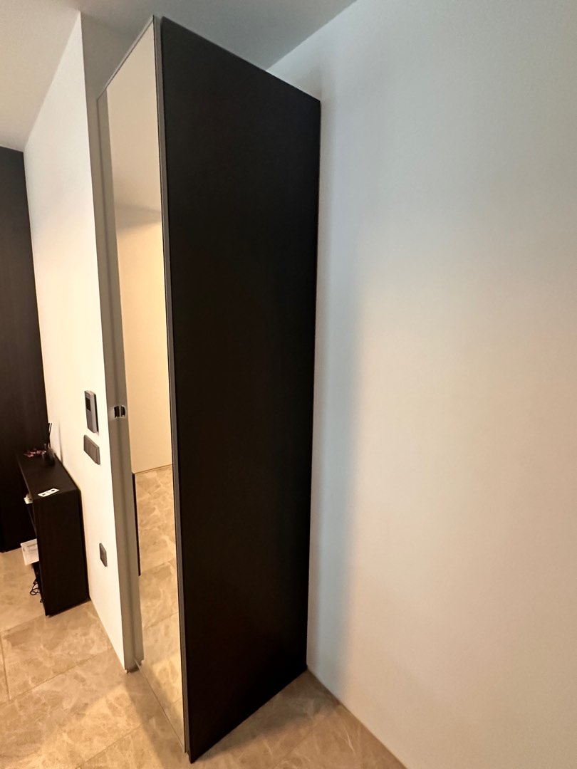 IKEA Pax AHEIM black with mirror door, Furniture & Home Living ...