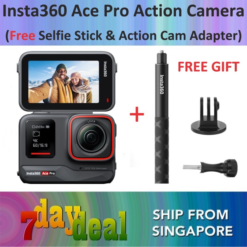 Insta360 Ace Pro 8K Action Camera (FREE: Selfie Stick + Action Cam ...