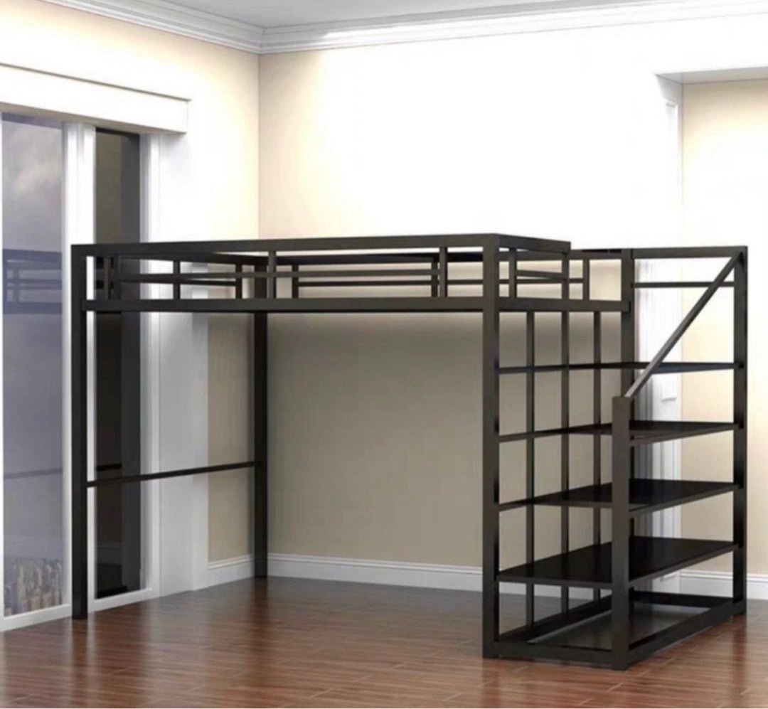 Iron Loft Bed, Furniture & Home Living, Furniture, Bed Frames ...