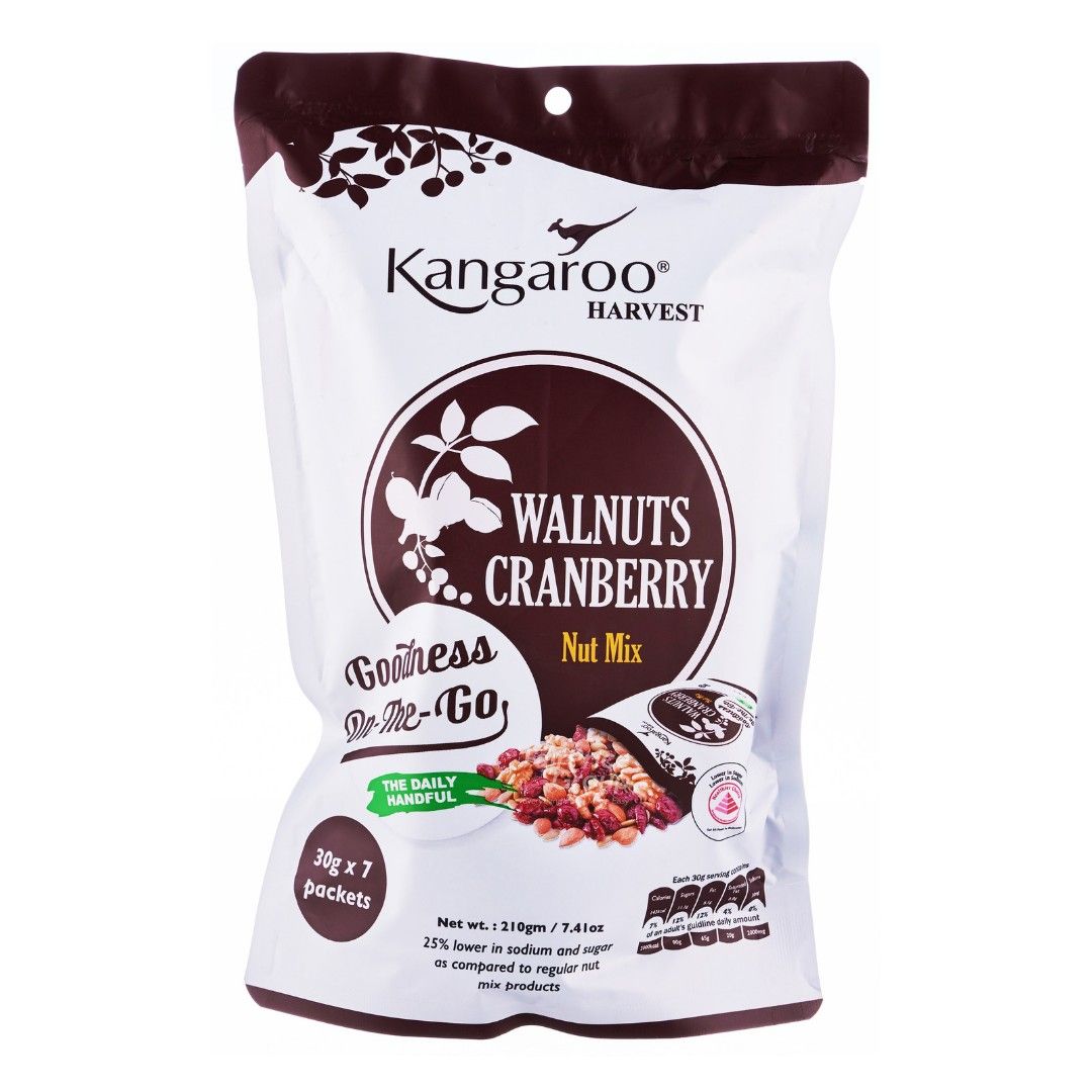 Kangaroo harvest healthy nut mixed cashew fig walnut cranberry nut mix ...
