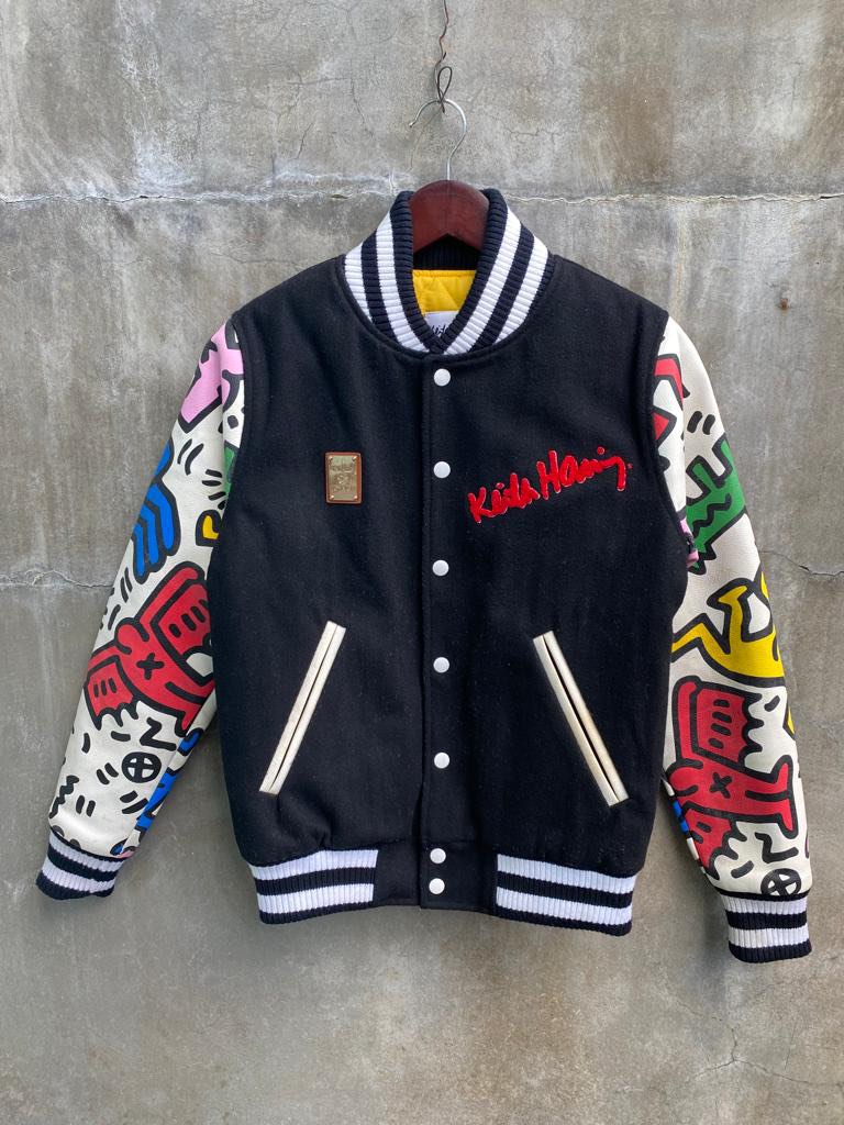 Keith Harring x Joyrich Graffiti Letterman Jacket, Luxury, Apparel on ...