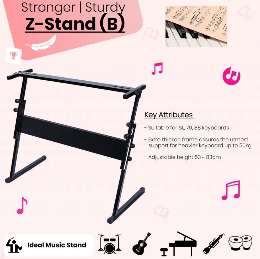 Keyboard Stand Height Adjustable Stand Electronic Keyboard Stand Z-Style Piano Keyboard Stand ...