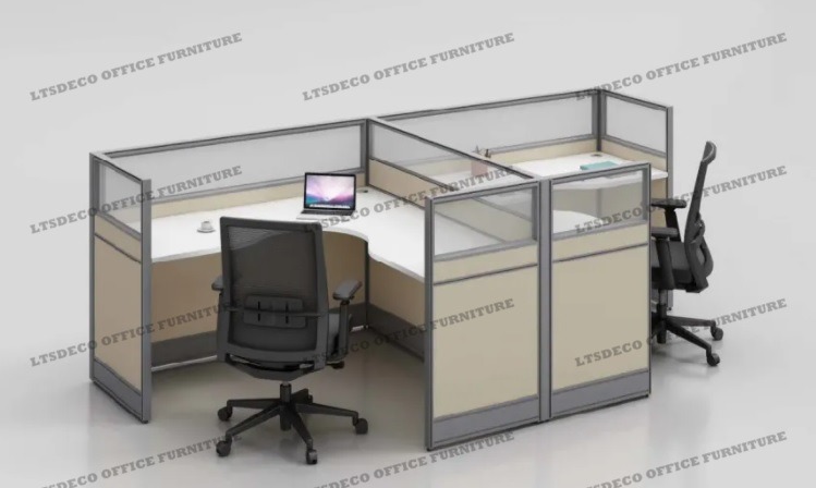 L SHAPE WORKSTATION TABLE MODULAR PARTITION OFFICE FURNITURE AND ...