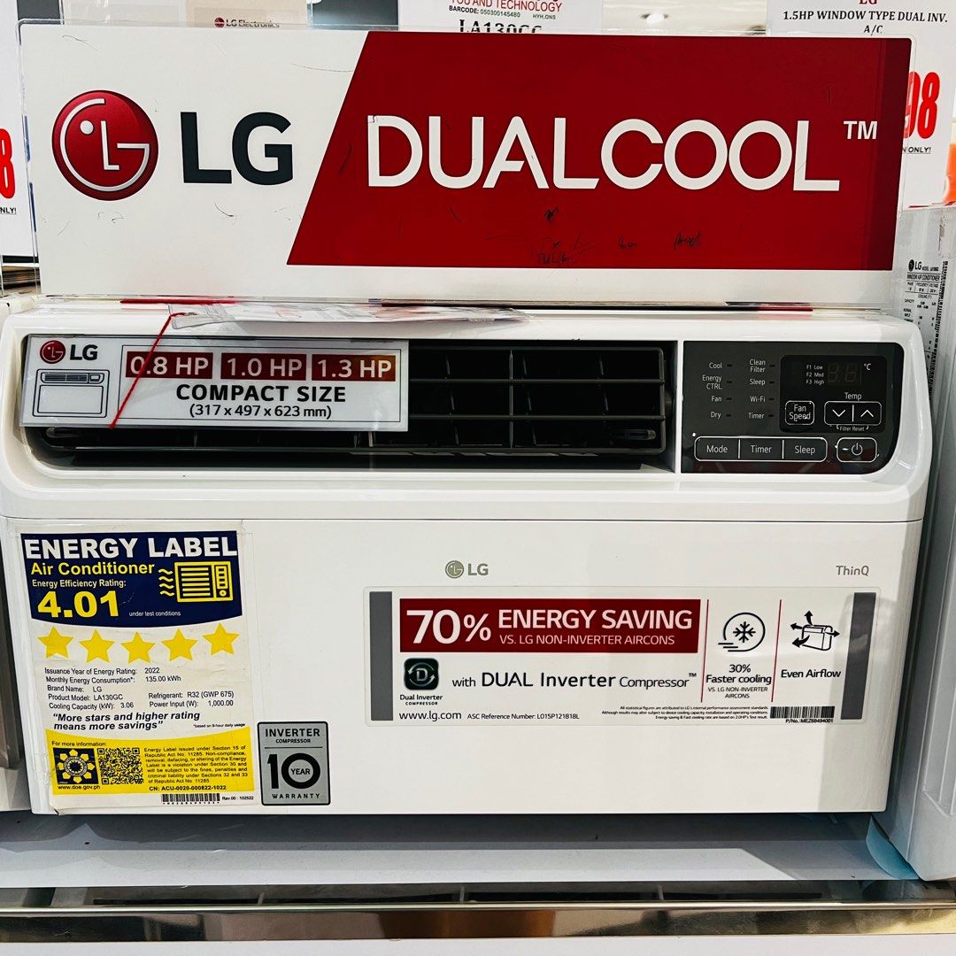 LG Dual inverter ThinQ Window Type Aircon, TV & Home Appliances, Air ...