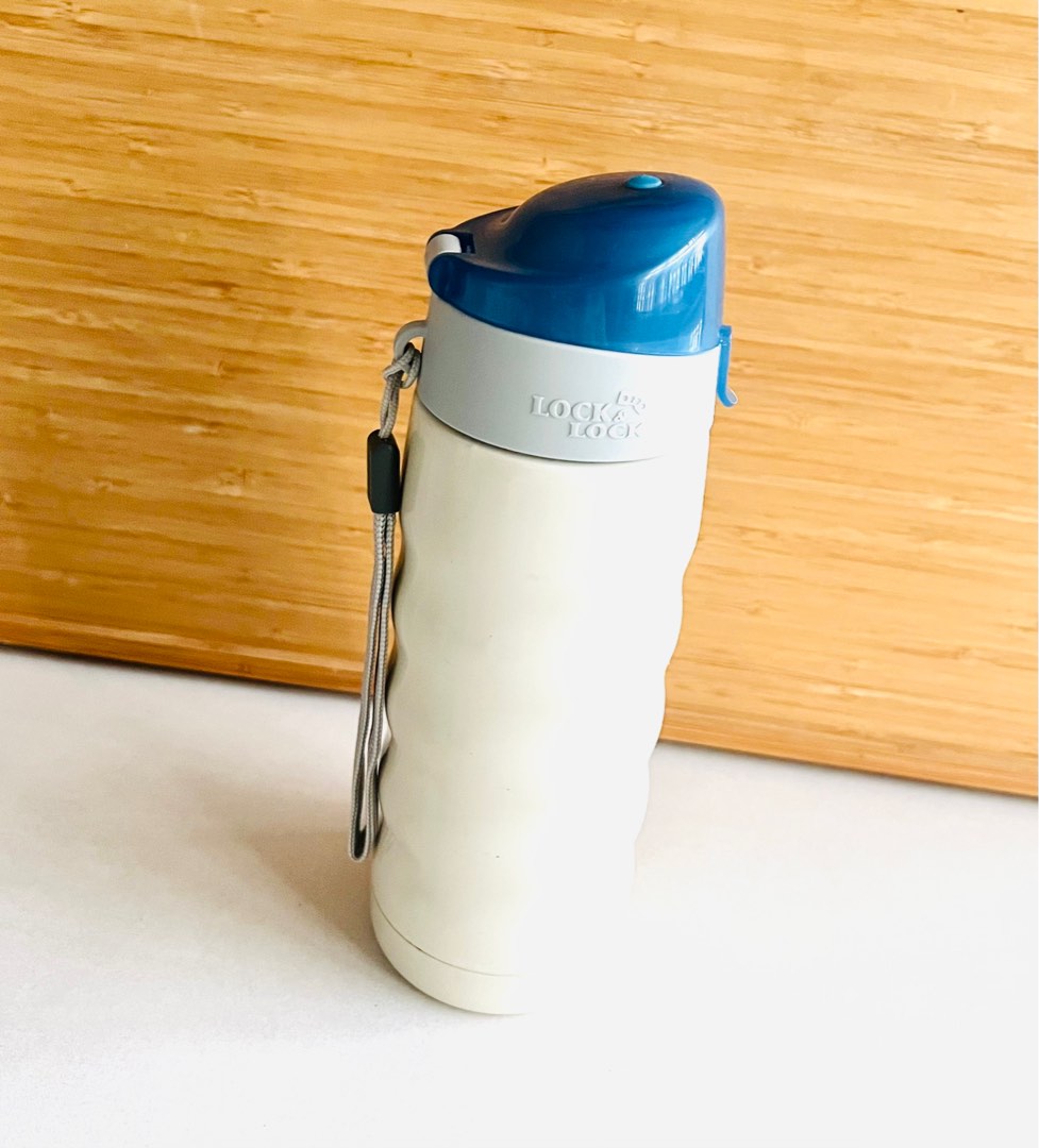 LOCK & LOCK Thermos Bottle with Grip Groves and Snap Lock Lid ...