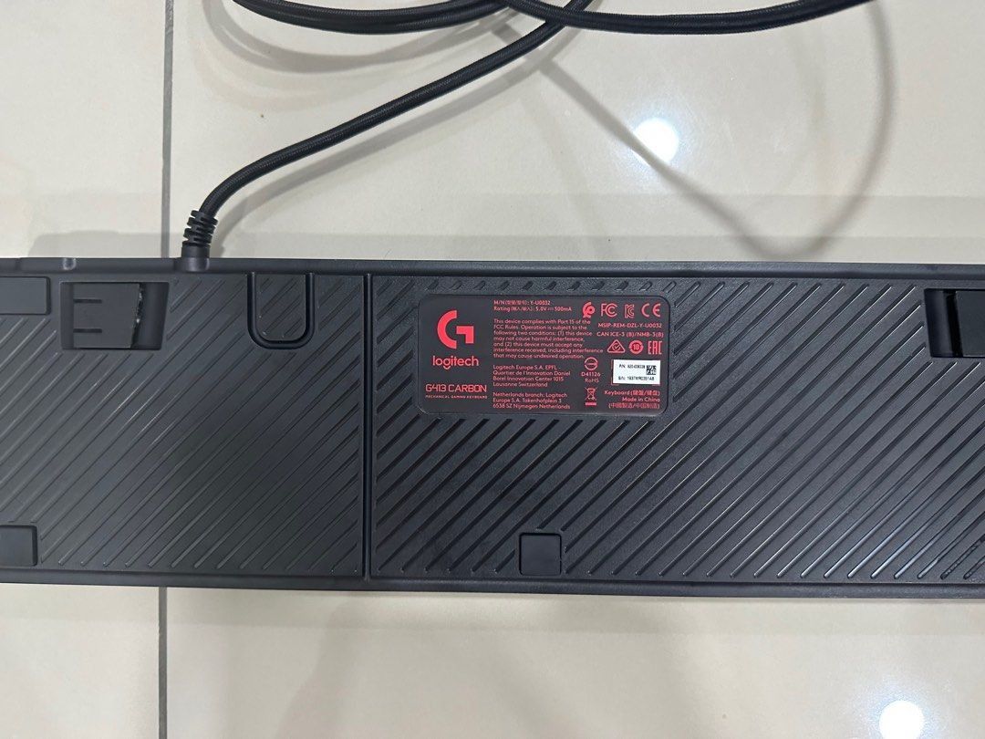 Logitech G413 Mechanical Blacklit Gaming Keyboard (Complementary Spare ...