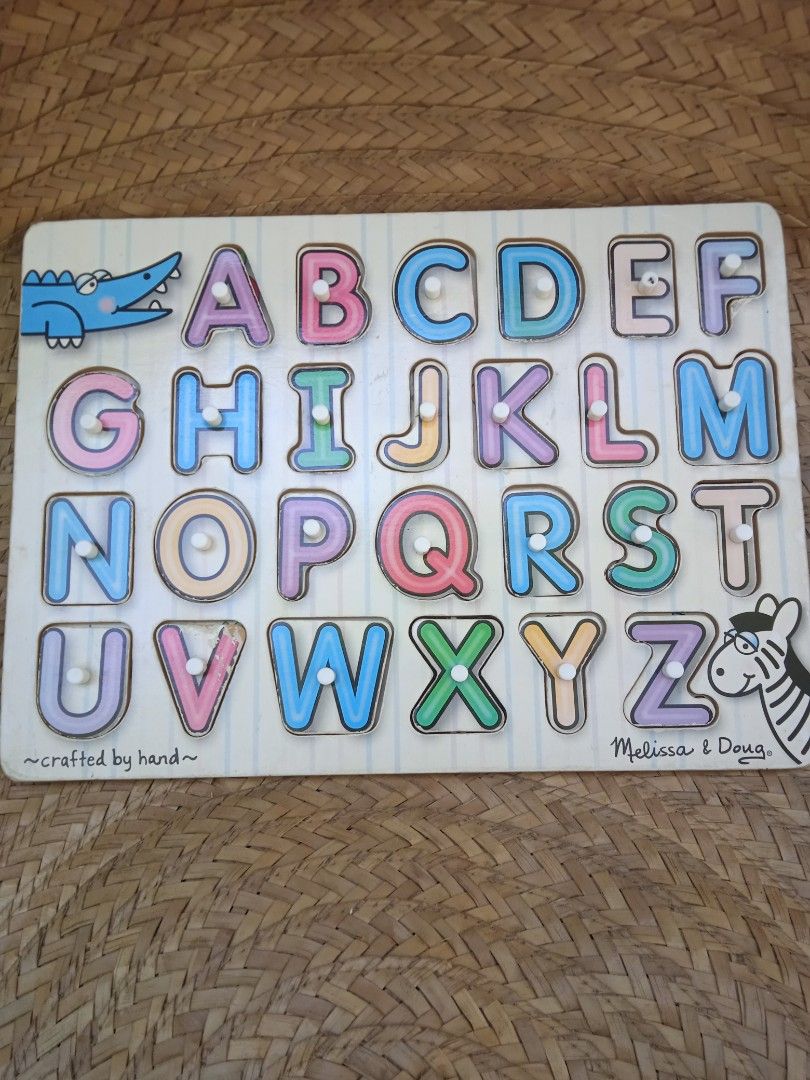 Melissa and Doug Alphabet Peg Puzzle, Babies & Kids, Infant Playtime on ...