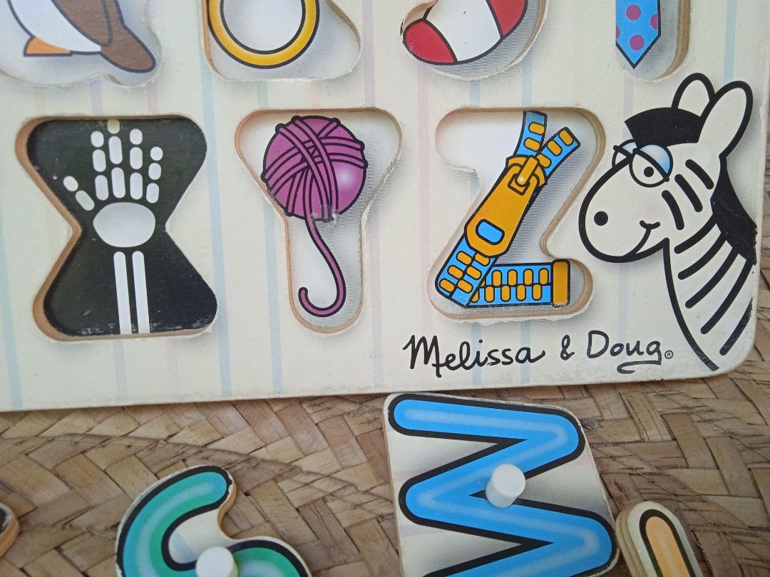 Melissa and Doug Alphabet Peg Puzzle, Babies & Kids, Infant Playtime on ...