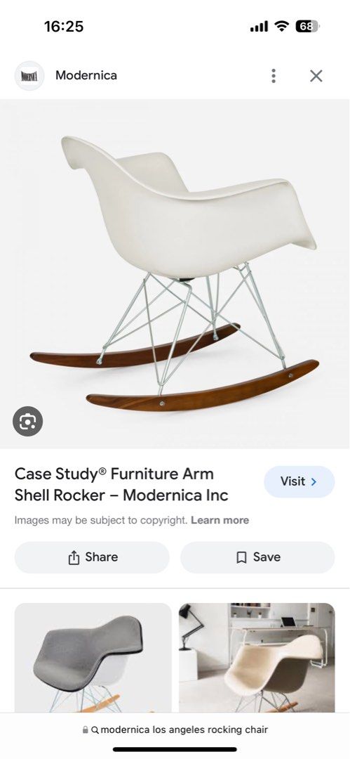 Modernica Case Study Rocking Chair, Furniture & Home Living, Furniture, Chairs on Carousell