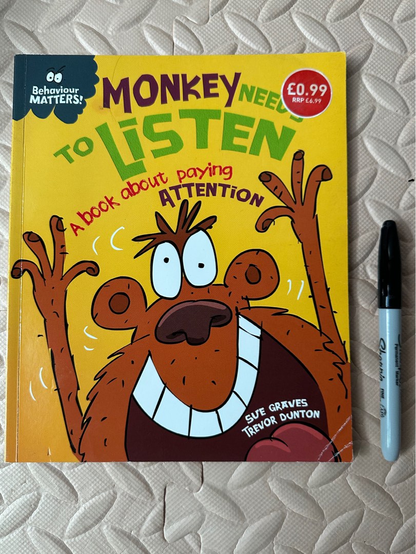 Monkey Needs to Listen, Hobbies & Toys, Books & Magazines, Children's ...