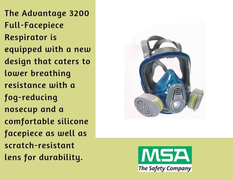 MSA ADVANTAGE 3200 FULL-FACEPIECE RESPIRATOR, Commercial & Industrial ...