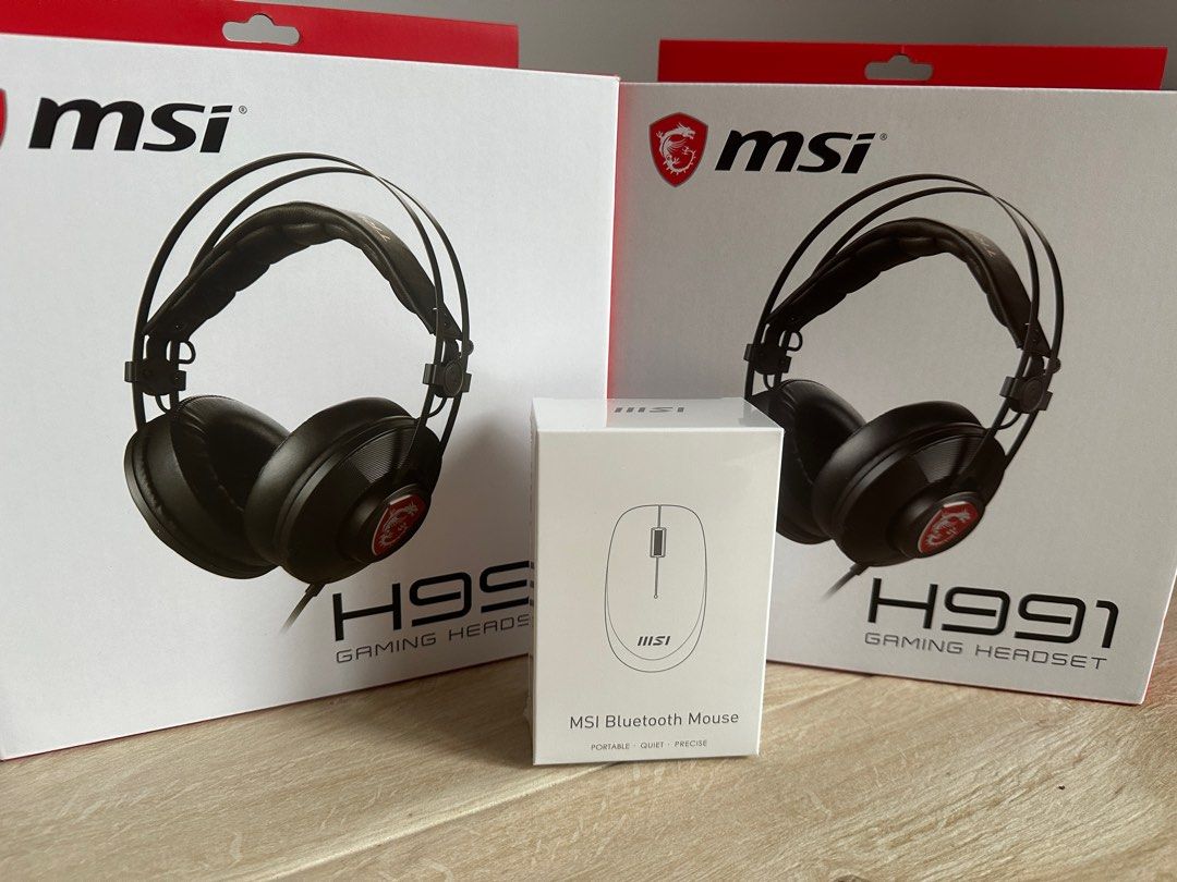 MSI H991 Gaming Headset + MSI Bluetooth Mouse, Audio, Headphones ...
