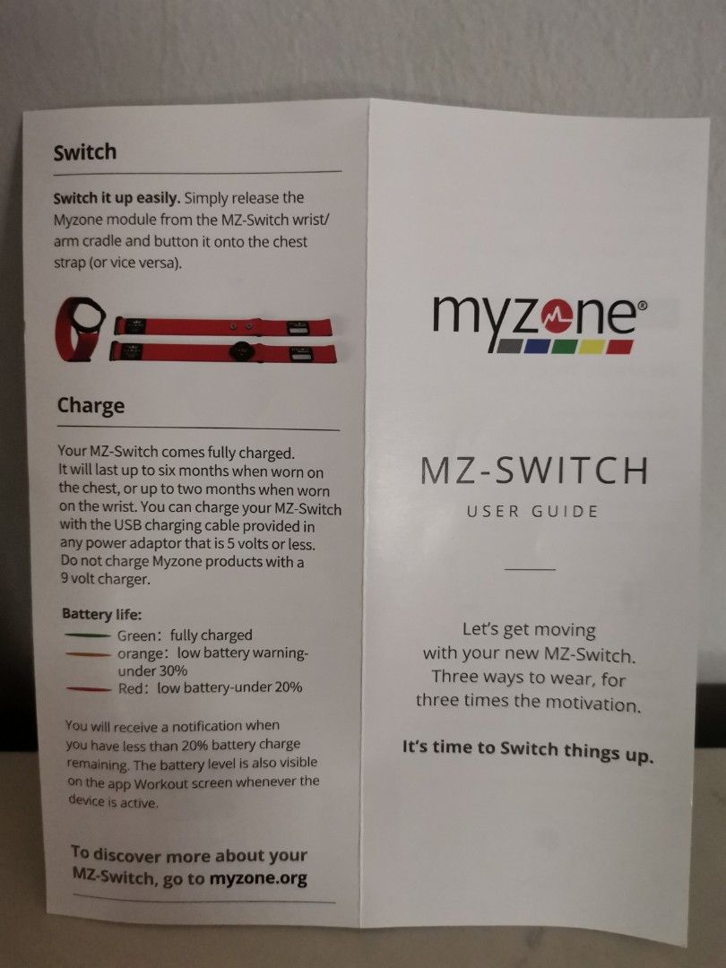 MyZone MZ-Switch Heart Rate Monitor, Health & Nutrition, Health Monitors & Weighing Scales on ...