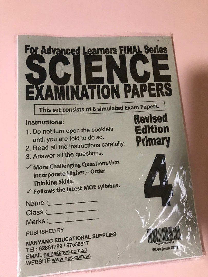 Nanyang Education Science P4 Examinations Paper!, Hobbies & Toys, Books ...