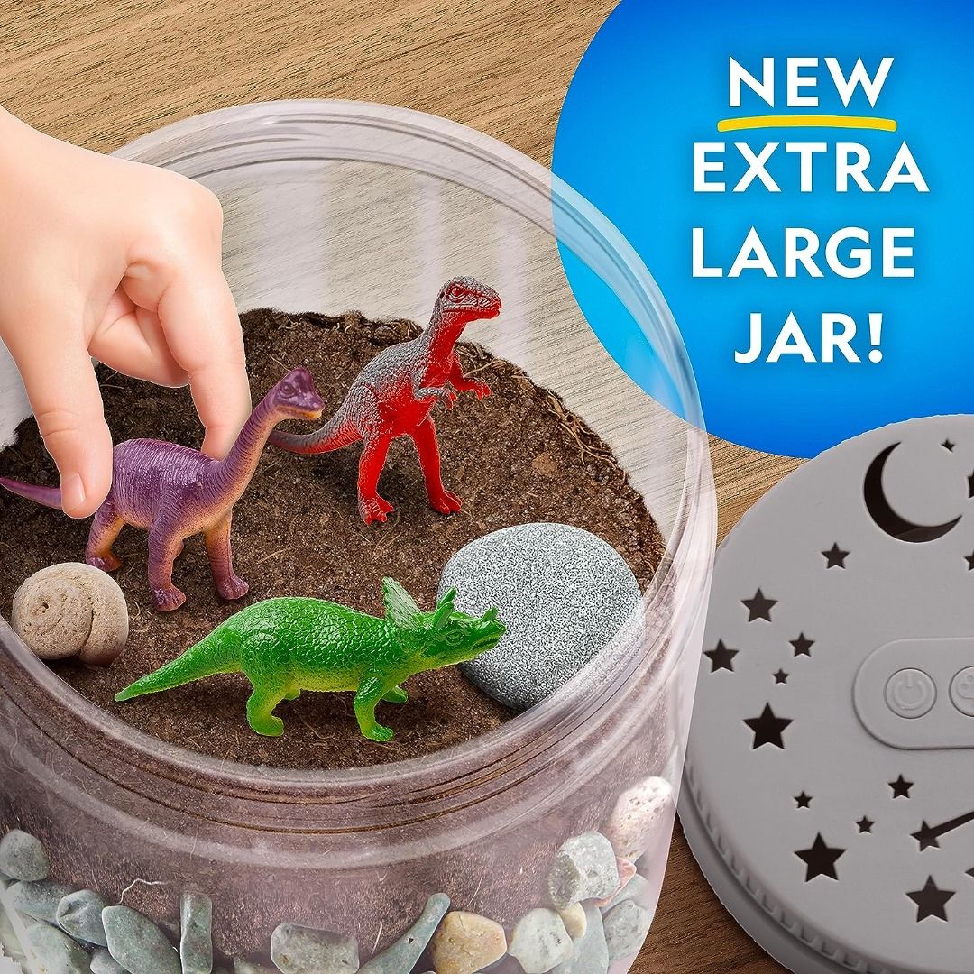 NATIONAL GEOGRAPHIC Dinosaur Terrarium Kit for Kids Multicolor Light Up ...