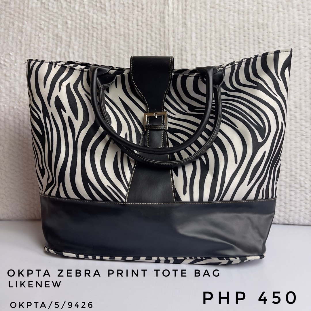 OKPTA 5/9426 ( Zebra print tote bag), Women's Fashion, Bags & Wallets ...